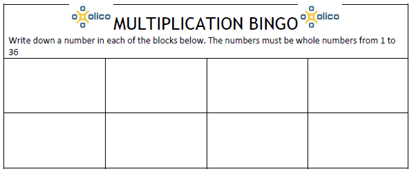 Multiplication Bingo