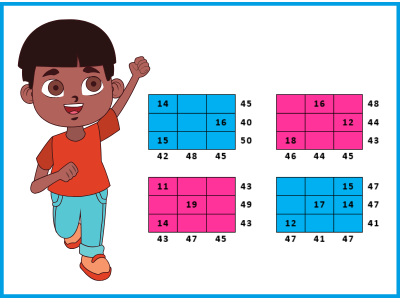 Addition puzzle boxes - Maths Clubs